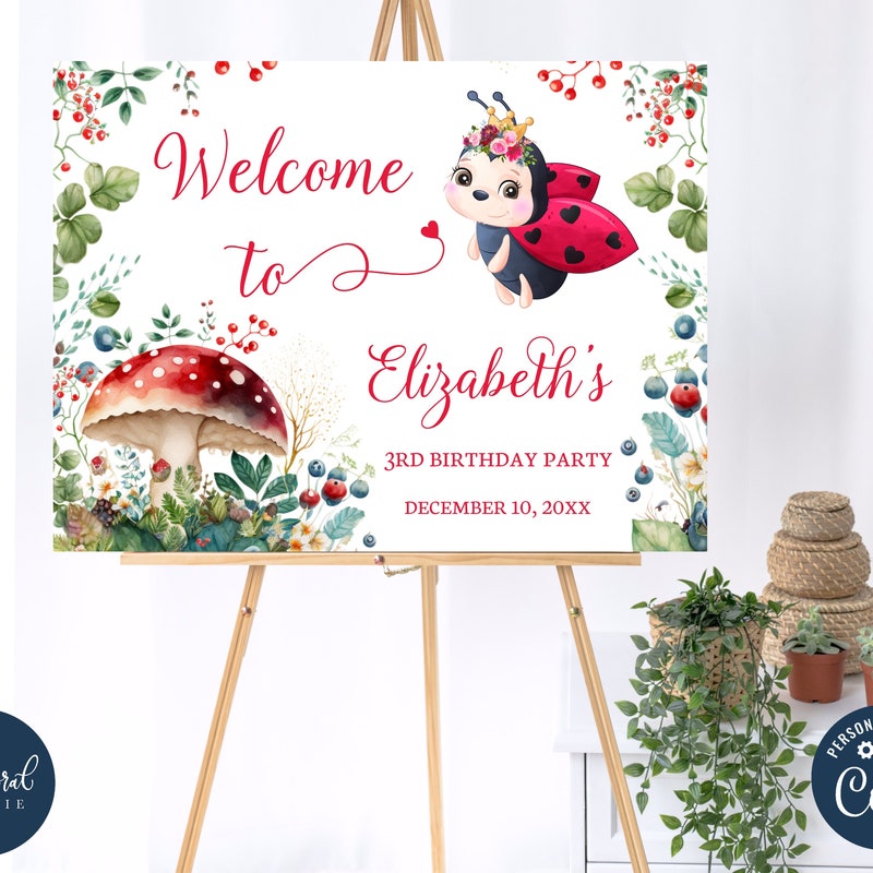 Ladybug Welcome Sign - Etsy