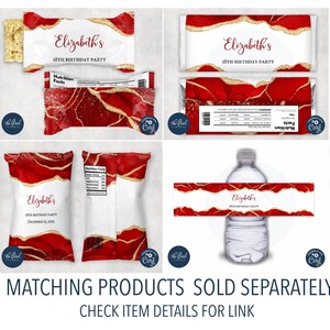 Red and Gold Chocolate Wrapper Template, Editable Candy Bar Wrapper ...