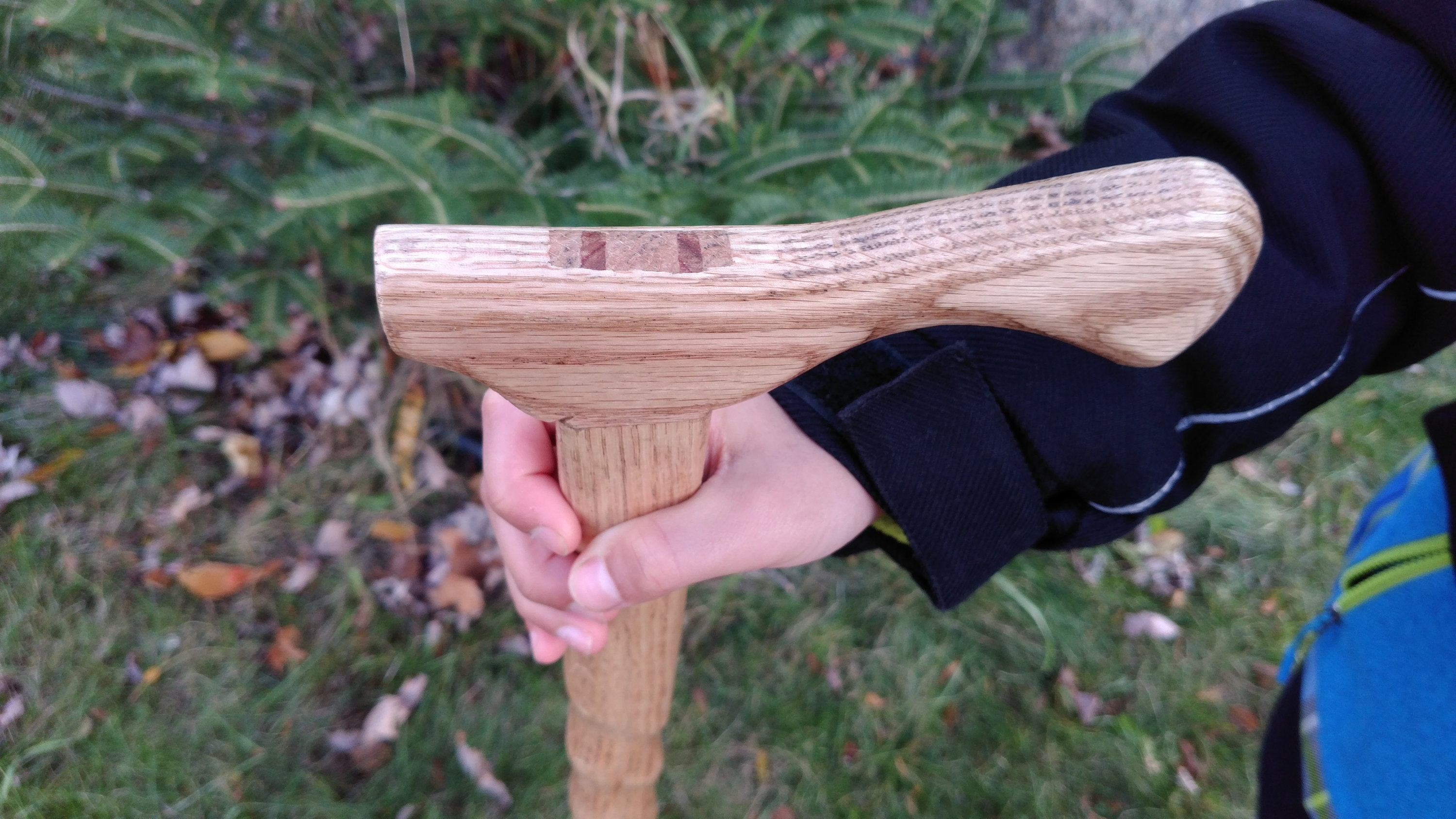 Wooden Walking Stick Cane, Handmade Premium Heirloom Quality, Oak ...