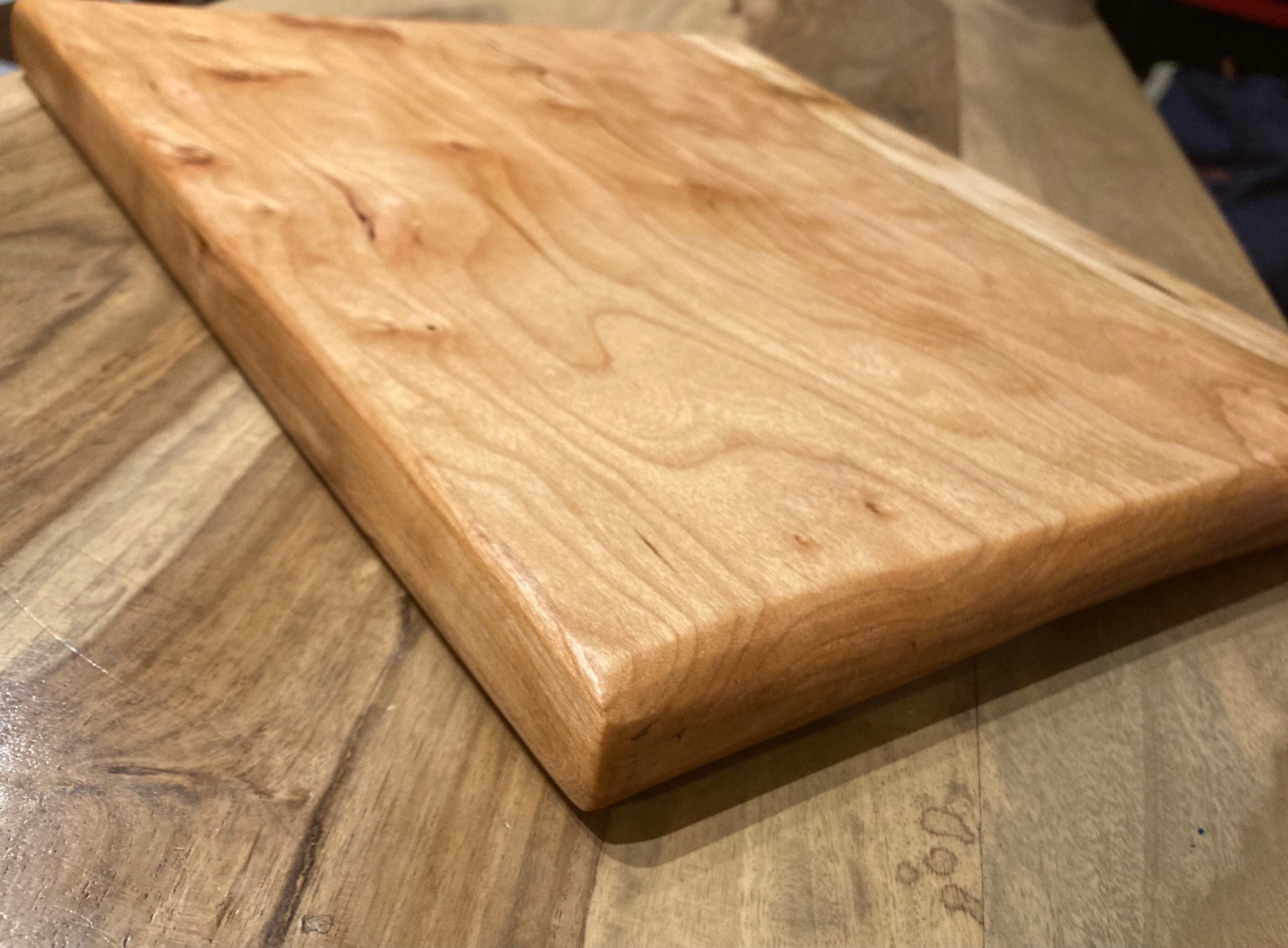 One Piece Cherry Cutting Board 8 by 12 Inches, Wood Cutting Board ...