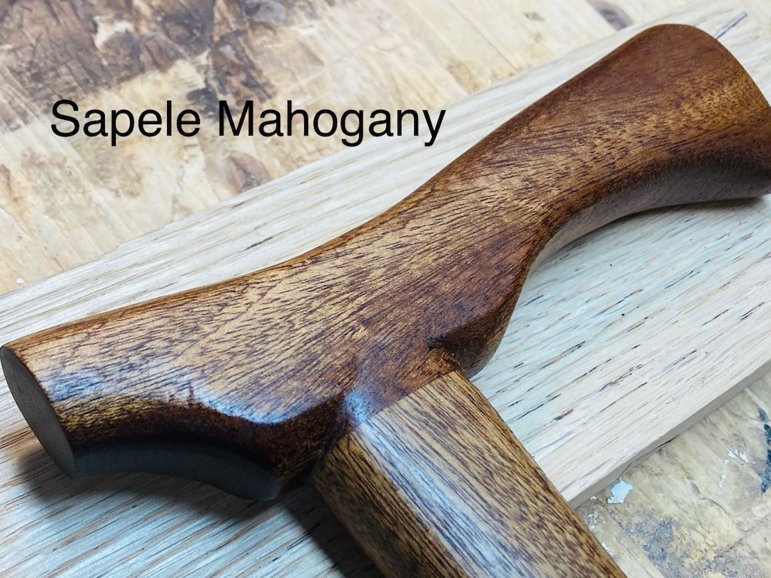 Mahogany Walking Cane/ Solid Wood/ Exotic Wood /sapele Mahogany ...