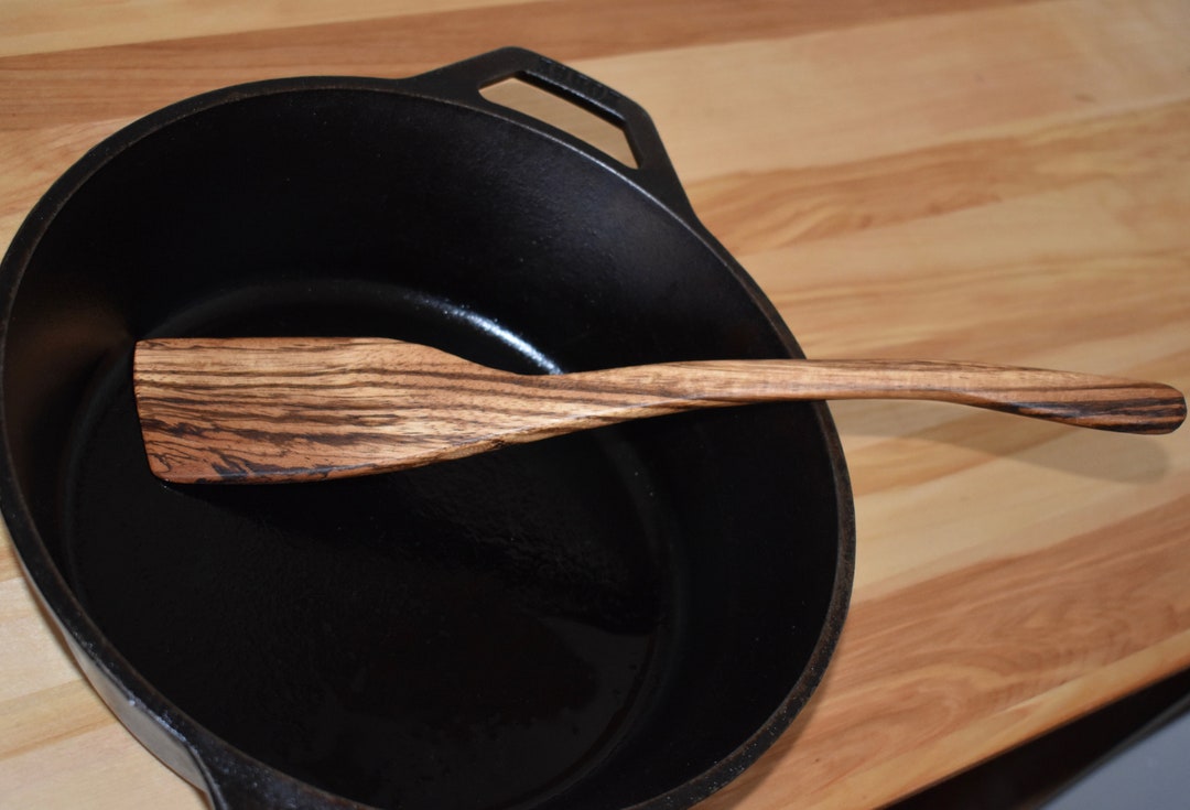 Zebra Wood Ergonomic Spatula, Ergonomic Spatula, Handcrafted, Very ...