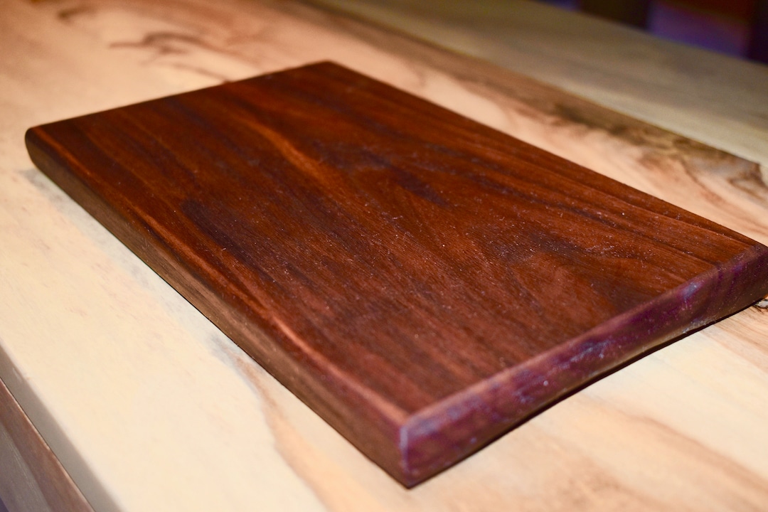 One Piece Walnut Cutting Board: Hand Polished, Beeswax Finish - Etsy