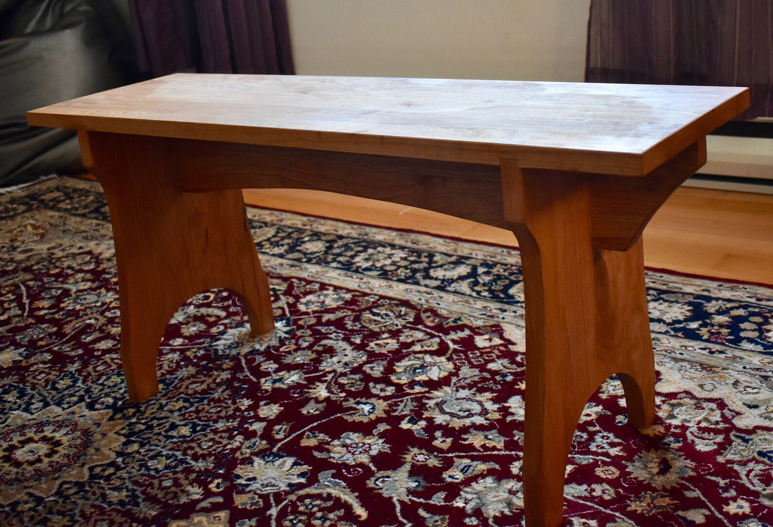 Handmade Cherry Wood Shaker Bench: Museum Reproduction, Heirloom ...