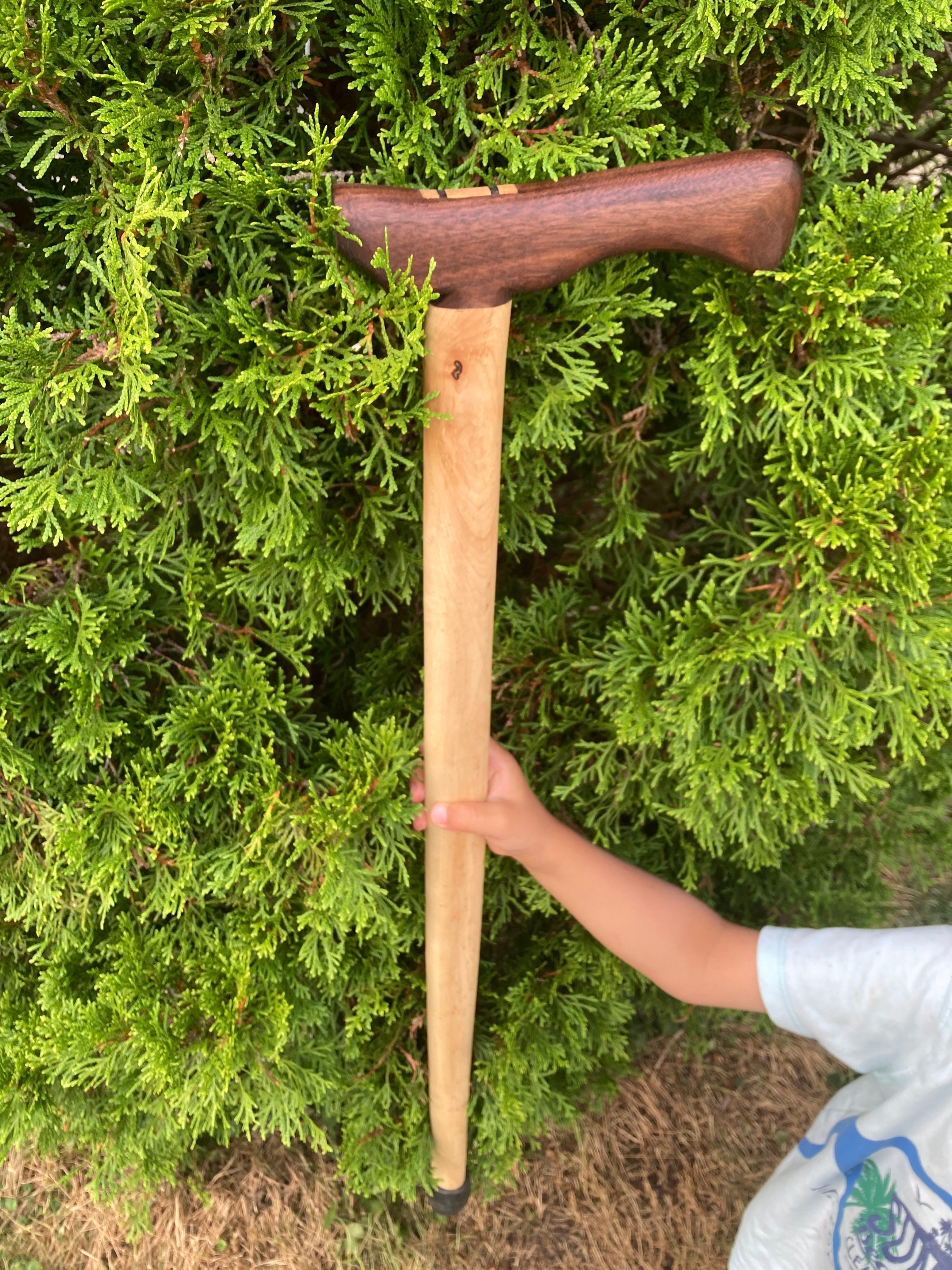 Personalized Maple and Walnut Combo Walking Stick Premium - Etsy Canada
