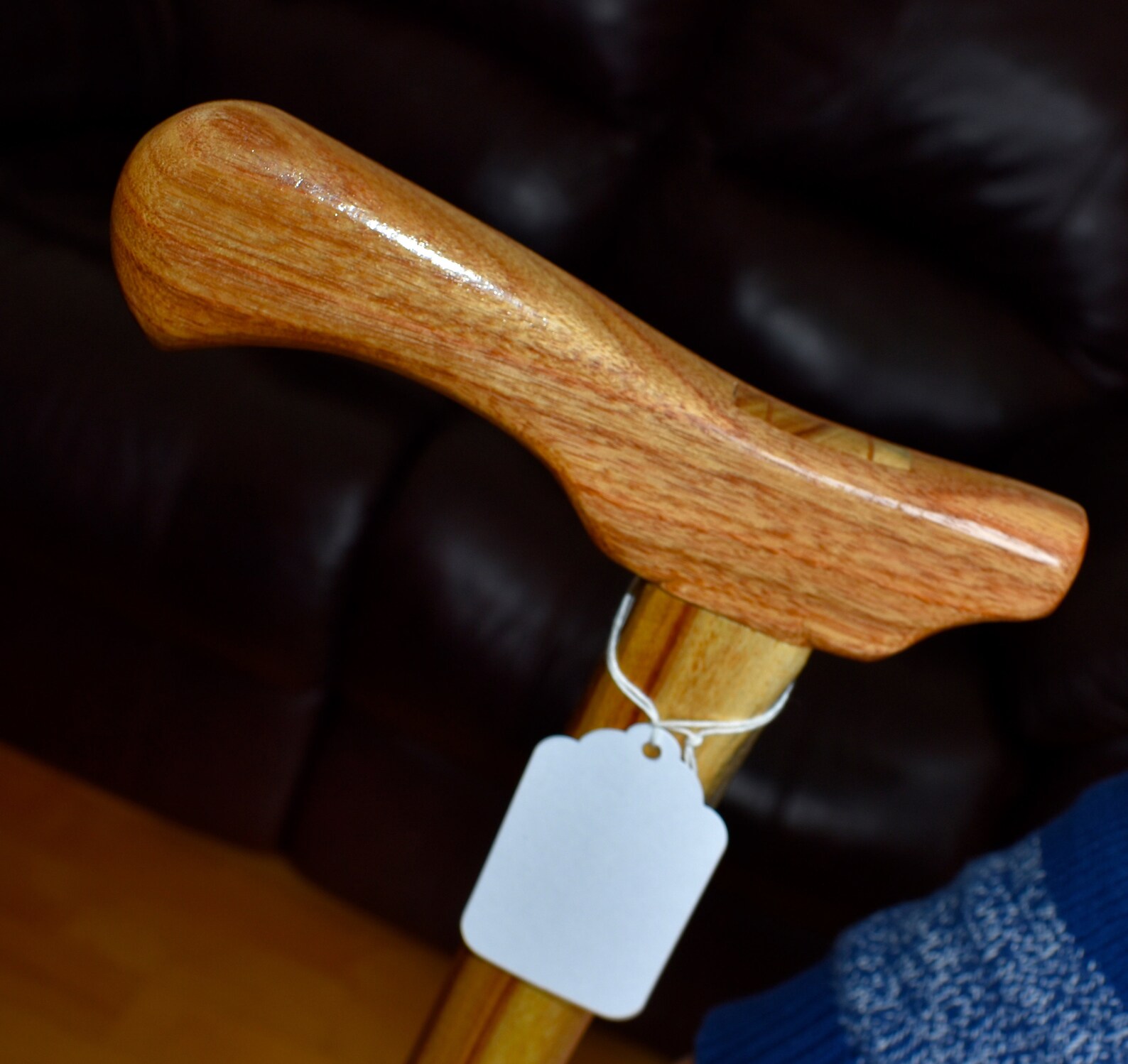 Wooden Walking Cane/ Amish Style/ Exotic Wood /canary Wood Handle and ...