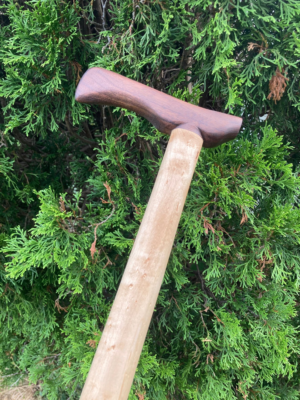 Personalized Maple & Walnut Walking Stick: Handcrafted Heirloom Cane ...