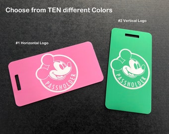 Personalized Mickey Luggage or Stroller Tag Laser Engraved Anodized ...