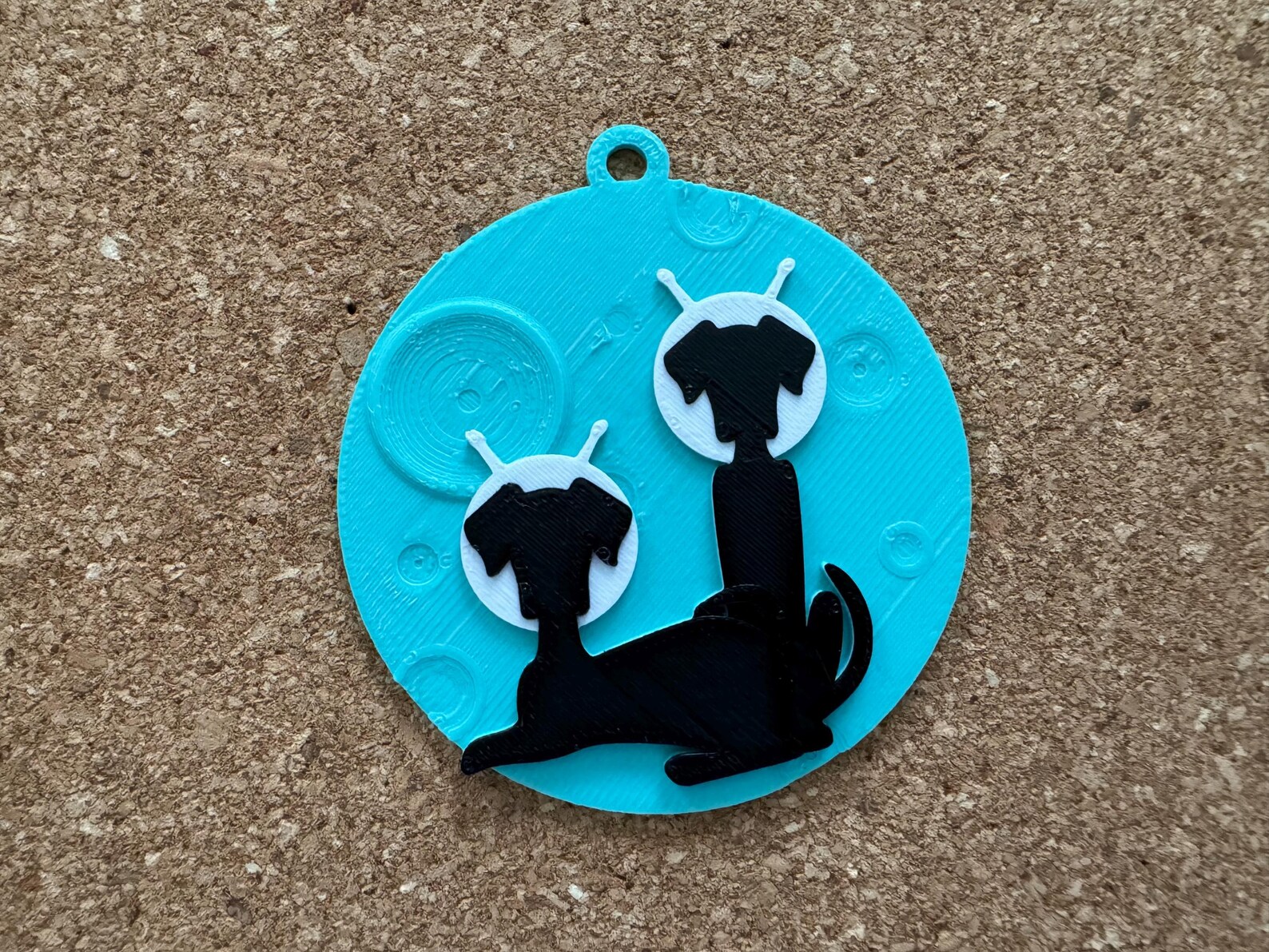 Mid Century Modern Atomic Dog Ornament, Christmas Tree Bauble - Etsy