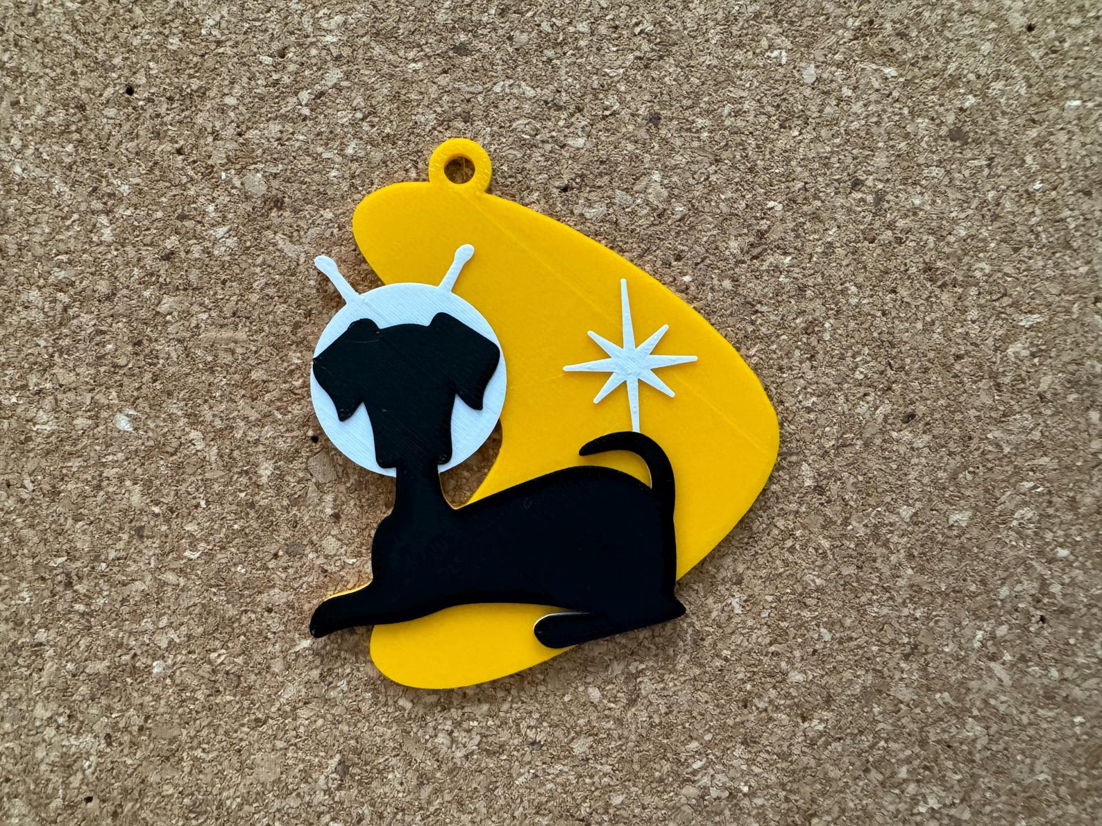 Mid Century Modern Atomic Dog Ornament, Christmas Tree Bauble - Etsy