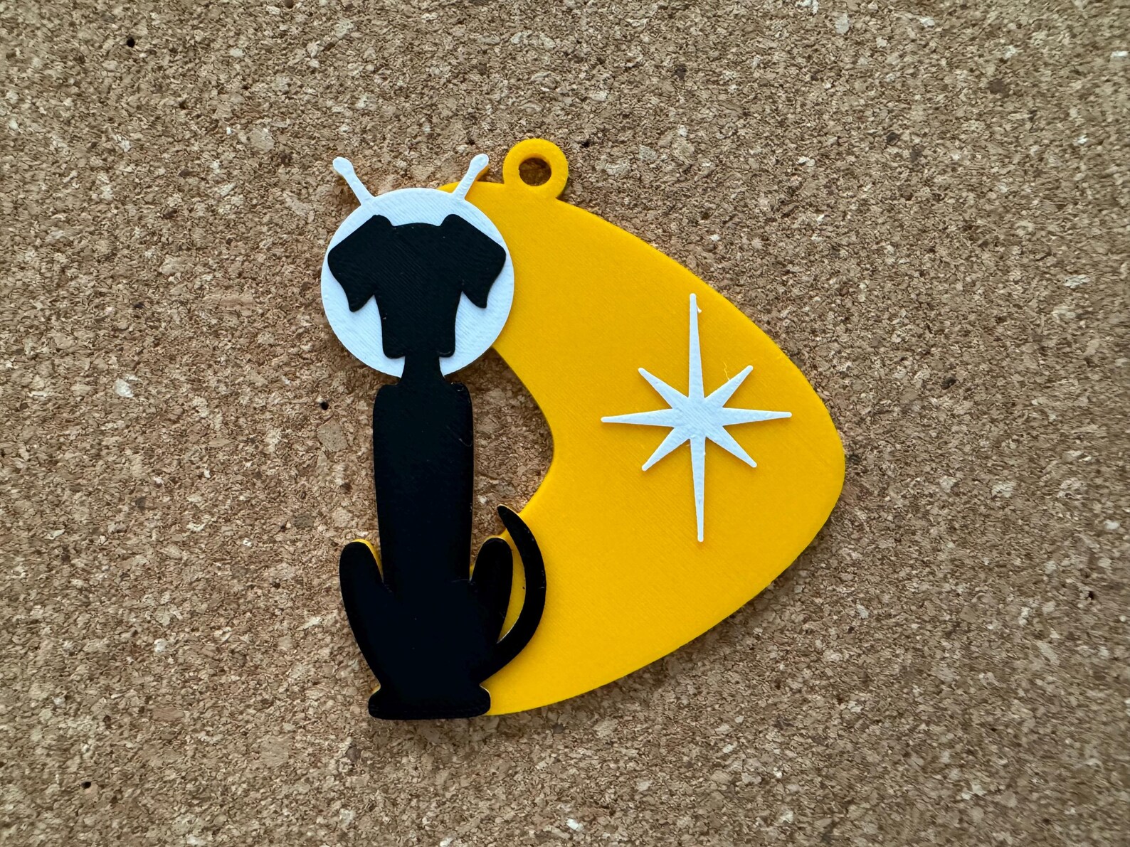 Mid Century Modern Atomic Dog Ornament, Christmas Tree Bauble - Etsy