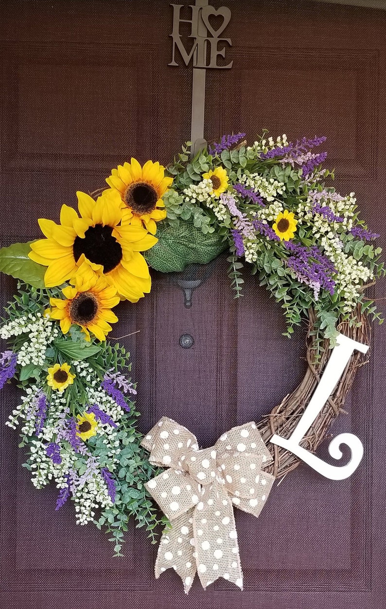 Sunflower Grapevine Wreath - Etsy Sunflower Grapevine Wreath - Etsy