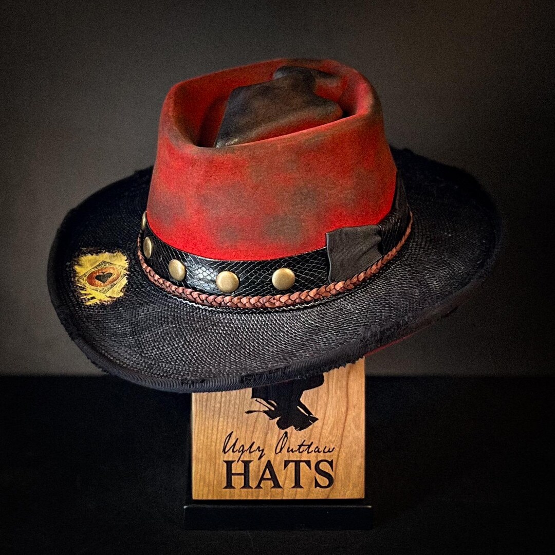The “aces and Arrowheads” Size 7 5/8 (61cm) From Ugly Outlaw Hats. - Etsy