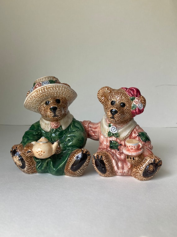 Boyds Bears Bearware Pottery Tea Party Salt and Pepper Shaker - Etsy