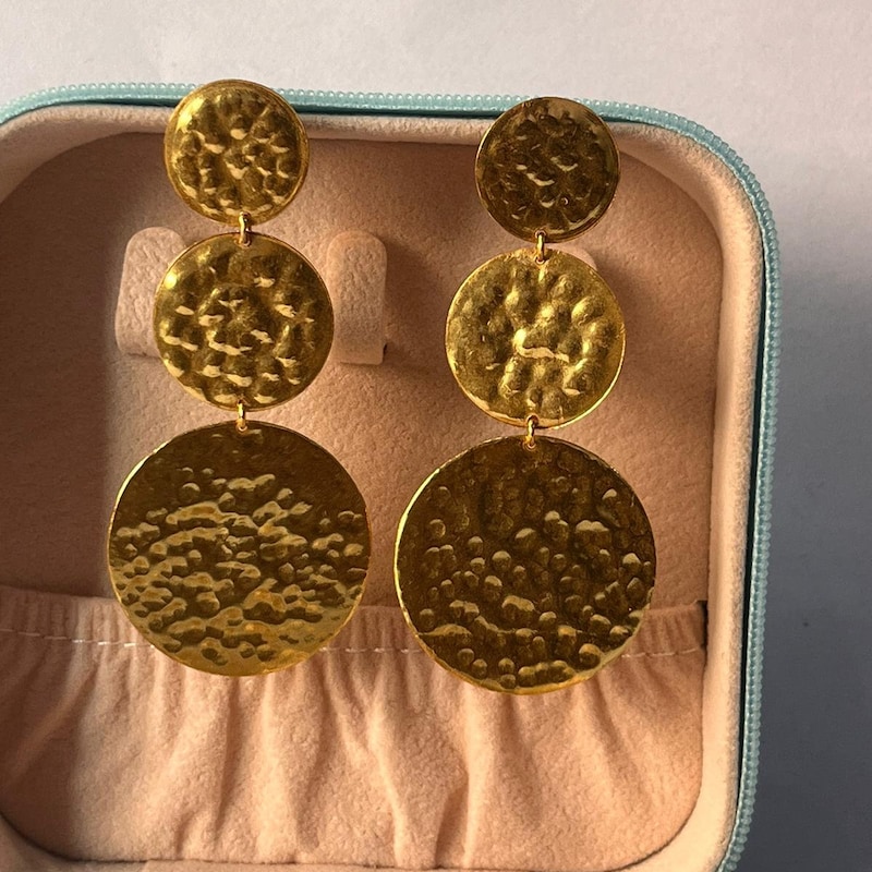 Textured Earrings - Etsy