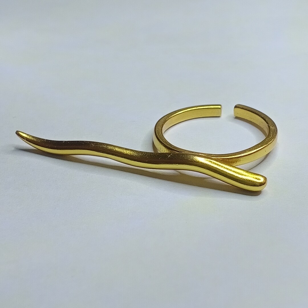 Fashion Wave Design Ring, Sterling Silver Wave Ring, 18k Gold Plated ...