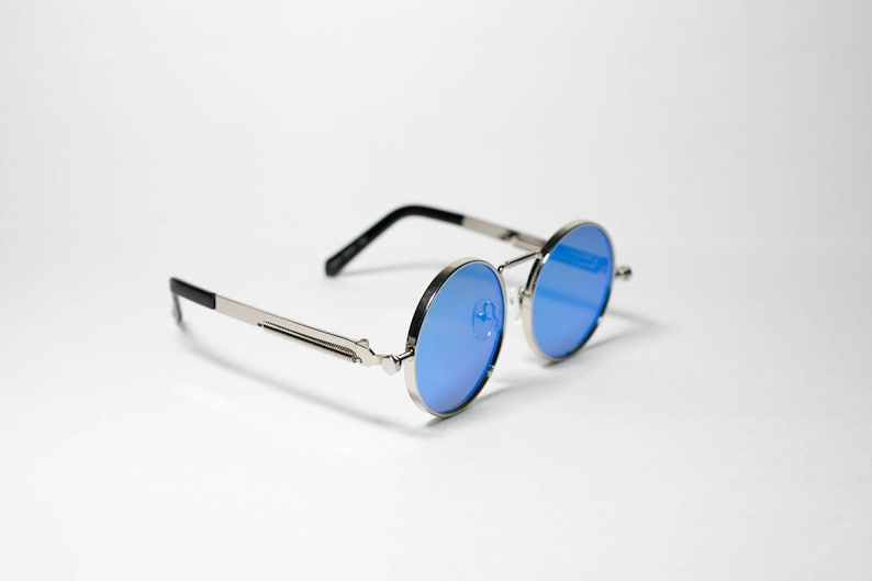 Blue Tint John Lennon Hippie Retro Festival Sunglasses Etsy