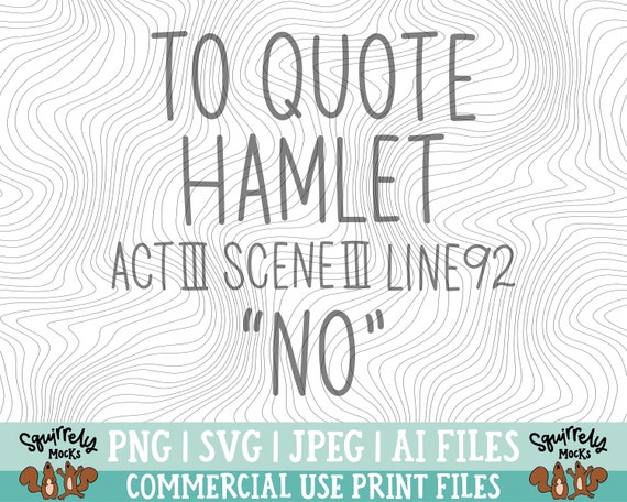 Shakespeare Hamlet SVG PNG Print Files Sublimation Cutting | Etsy