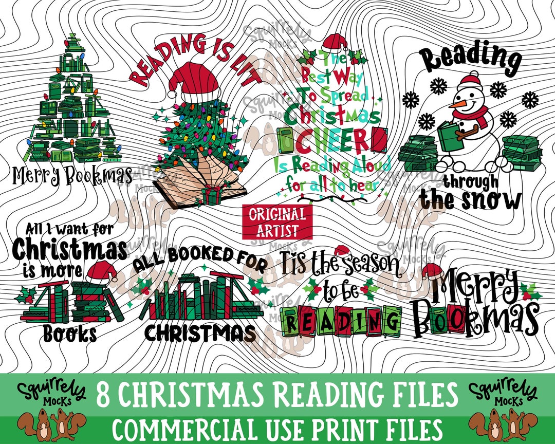 Christmas Reading SVG PNG Print File, Sublimation, Trendy Christmas ...