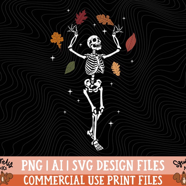 Fall Skeleton Svg - Etsy