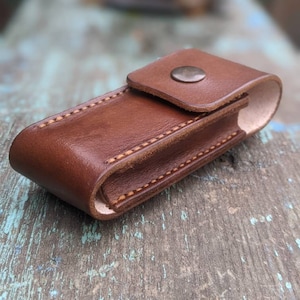 Buck Leather Sheath With Belt Clip, for Buck 112 Ranger Buck 110 Hunter ...