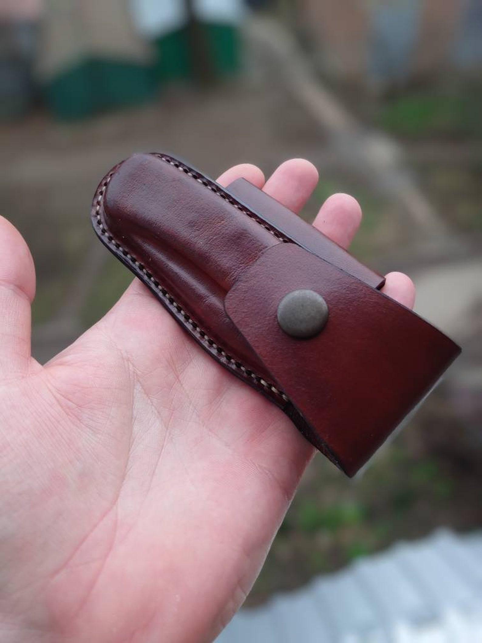 Horizontal Leather Sheath for Buck 110 Folding Hunter Knife / - Etsy