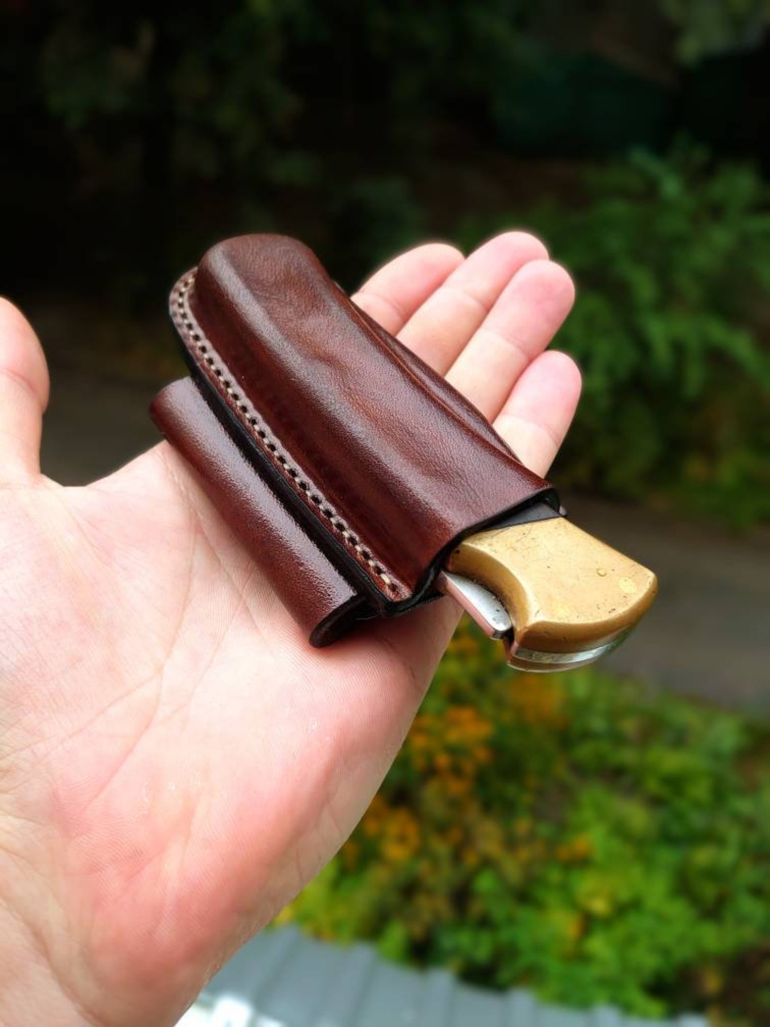 Horizontal Leather Sheath for Buck 110 Folding Hunter Knife / - Etsy