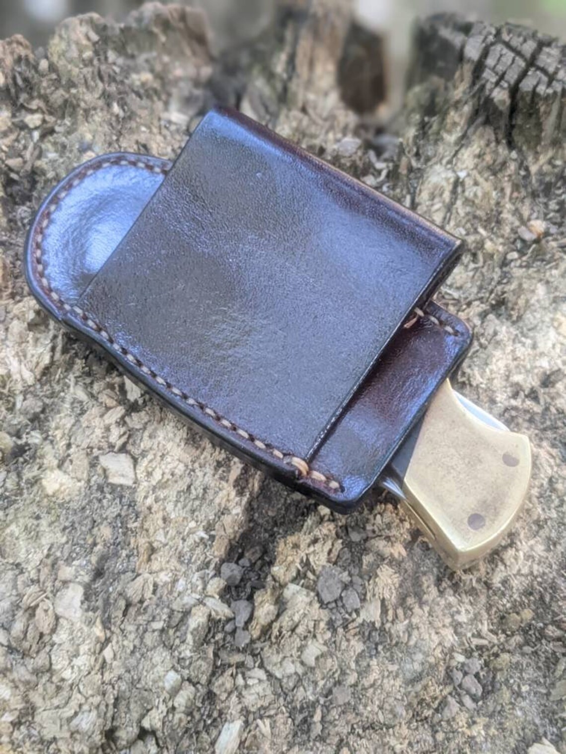 Horizontal Leather Sheath for Buck 110 Folding Hunter Knife / - Etsy