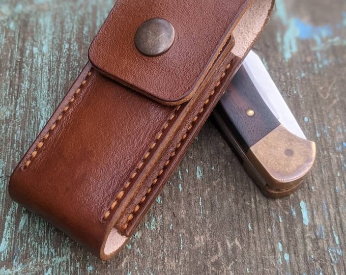 Buck Leather Sheath With Belt Clip, for Buck 112 Ranger Buck 110 Hunter ...