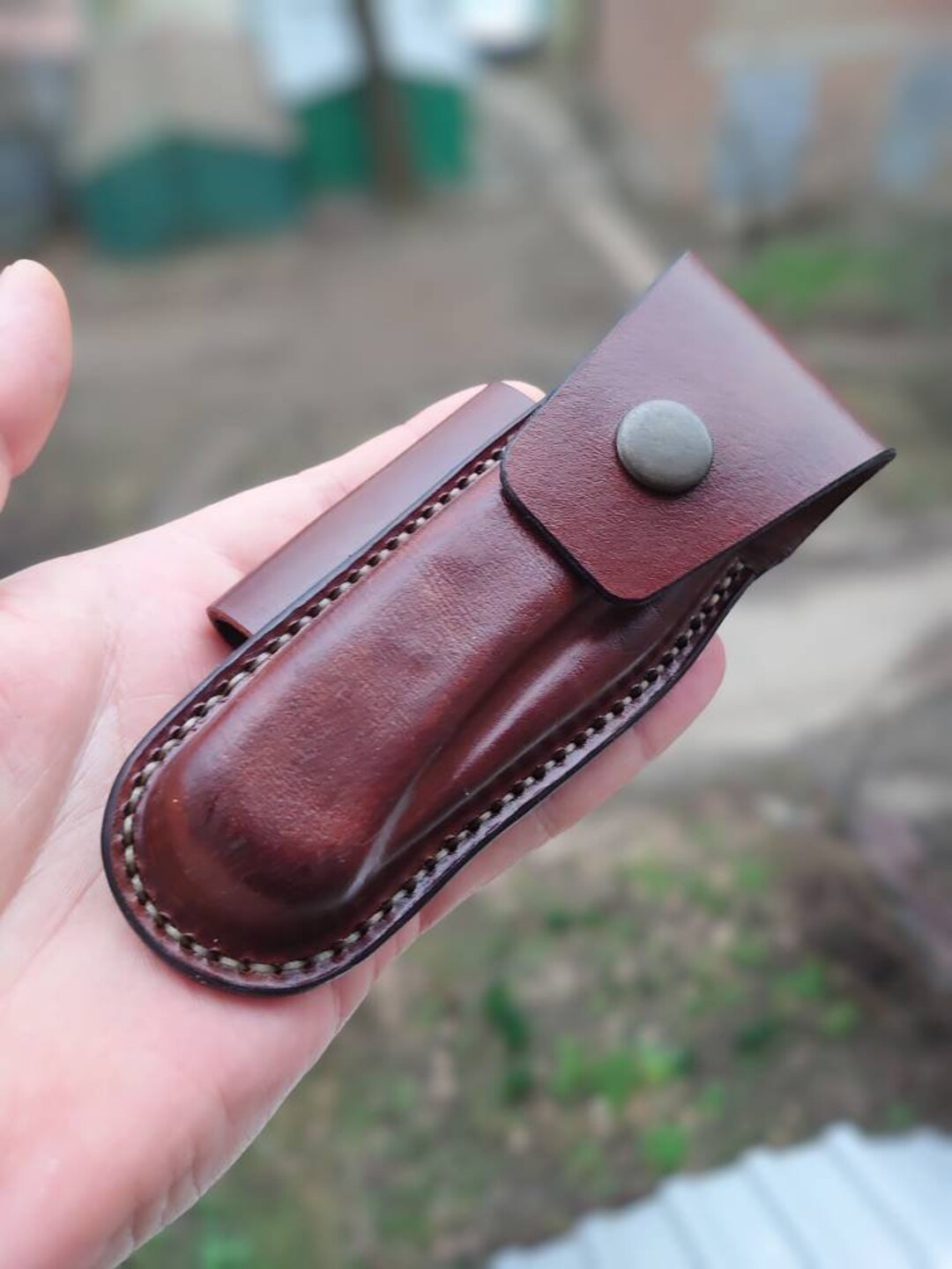 Horizontal Leather Sheath for Buck 110 Folding Hunter Knife / - Etsy