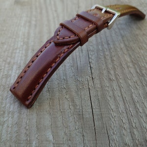 Genuine Brown Leather Watch Band Strap Handmade Watch Strap - Etsy