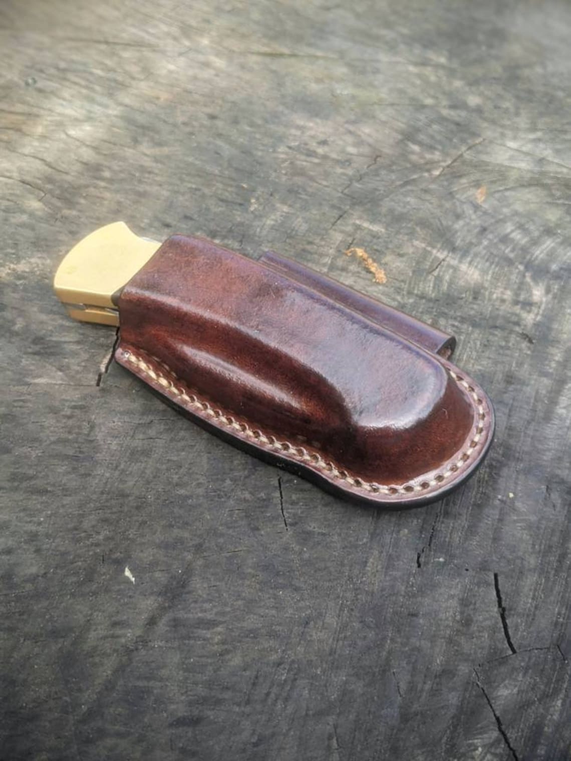 Horizontal Leather Sheath for Buck 110 Folding Hunter Knife / - Etsy