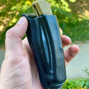 Vertical and Horizontal Leather Sheath for Buck 110 Folding Hunter ...