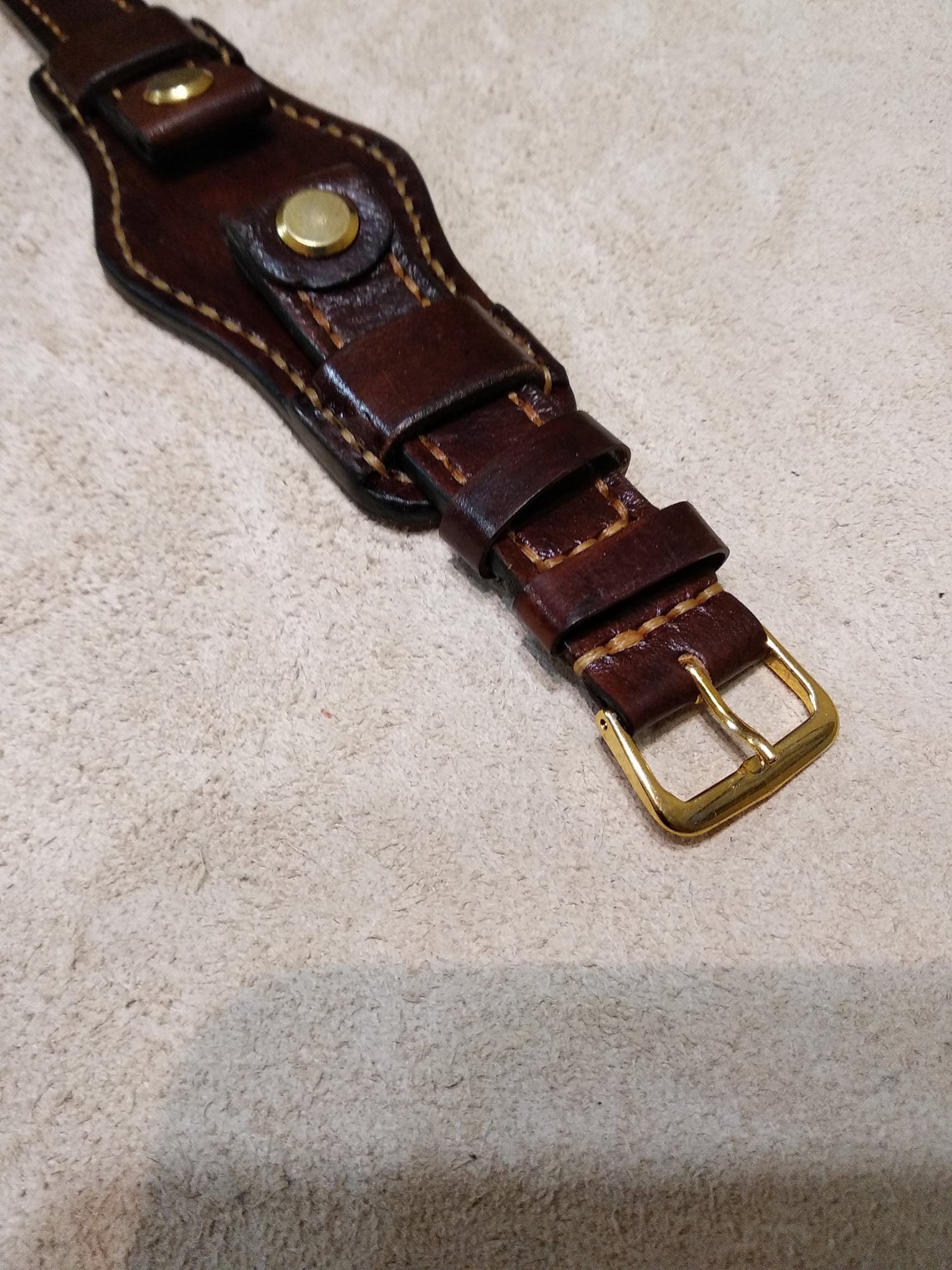 Genuine Brown Leather Watch Band Strap for ALL BRANDS 24mm 22 | Etsy