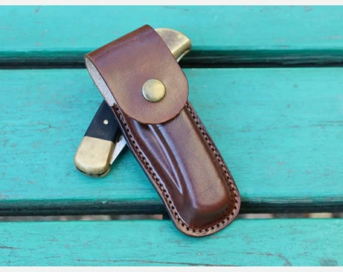 Vertical and Horizontal Leather Sheath for Buck 110 Folding Hunter ...