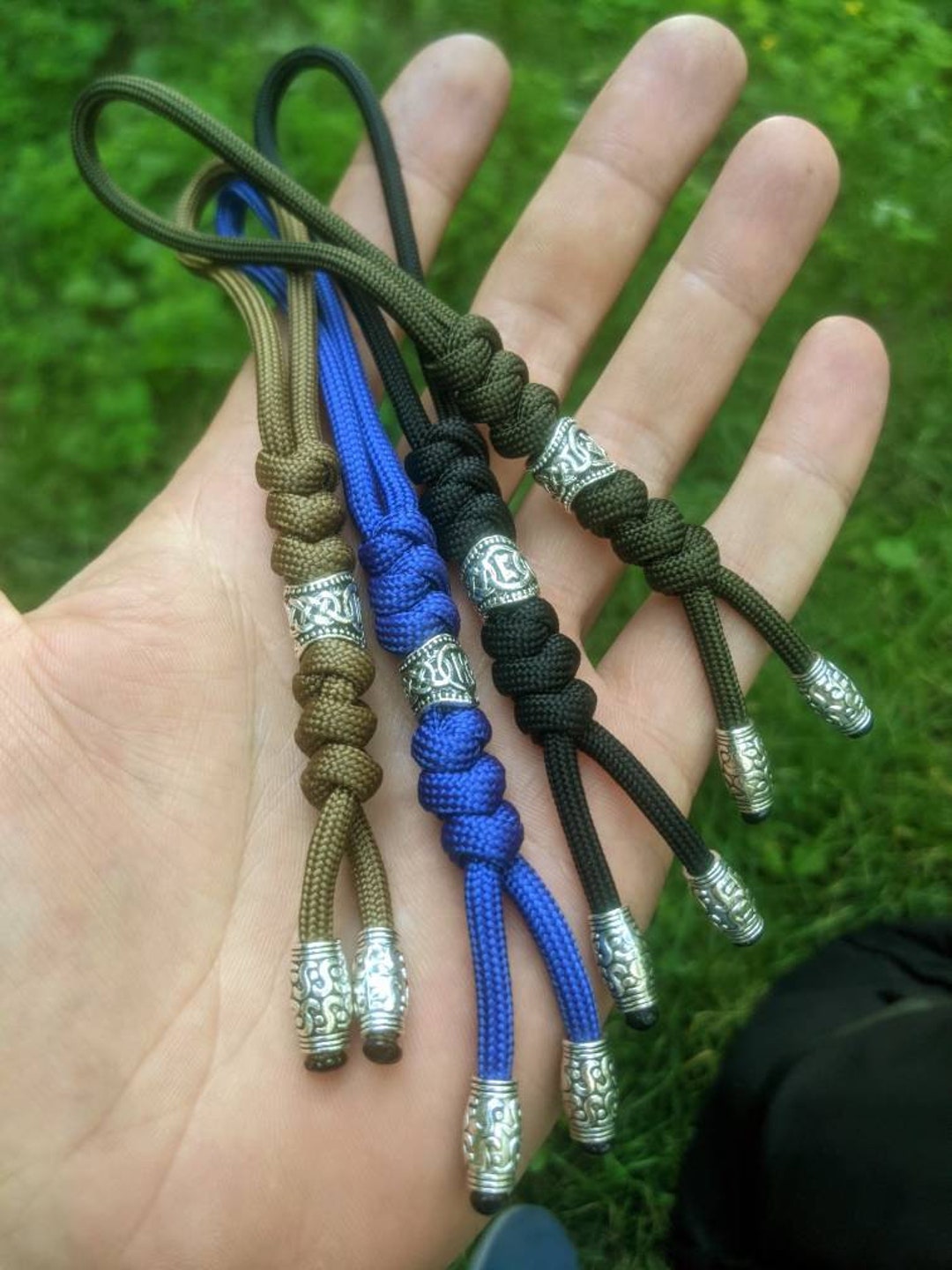 Paracord Lanyard Zeus Rune Multi Colour/paracord Keychain/ Custom Knife ...