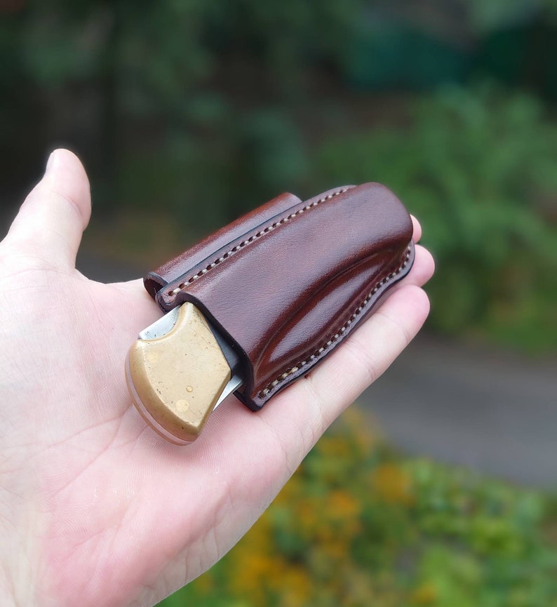 Horizontal Leather Sheath for Buck 110 Folding Hunter Knife / - Etsy