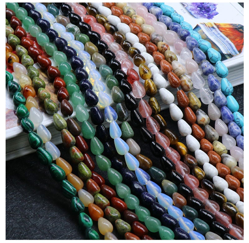 8x12mm Natural Stone Drop Beads,gemstone Drop Beads,teardrop Beads for ...
