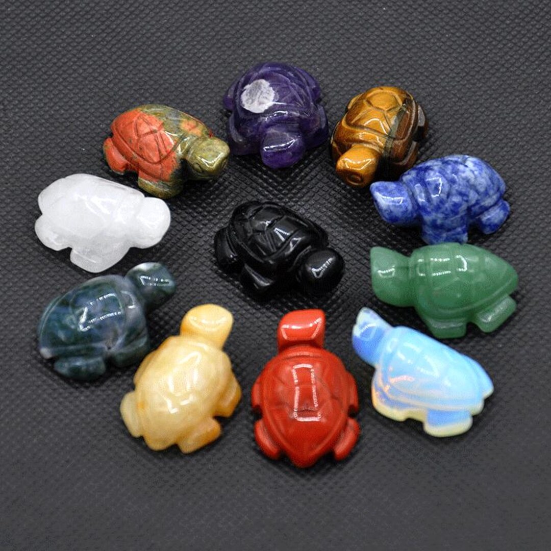 Crystal Tortoise Hand Carving, 1" Quartz Crystal Turtle,hand Carved ...