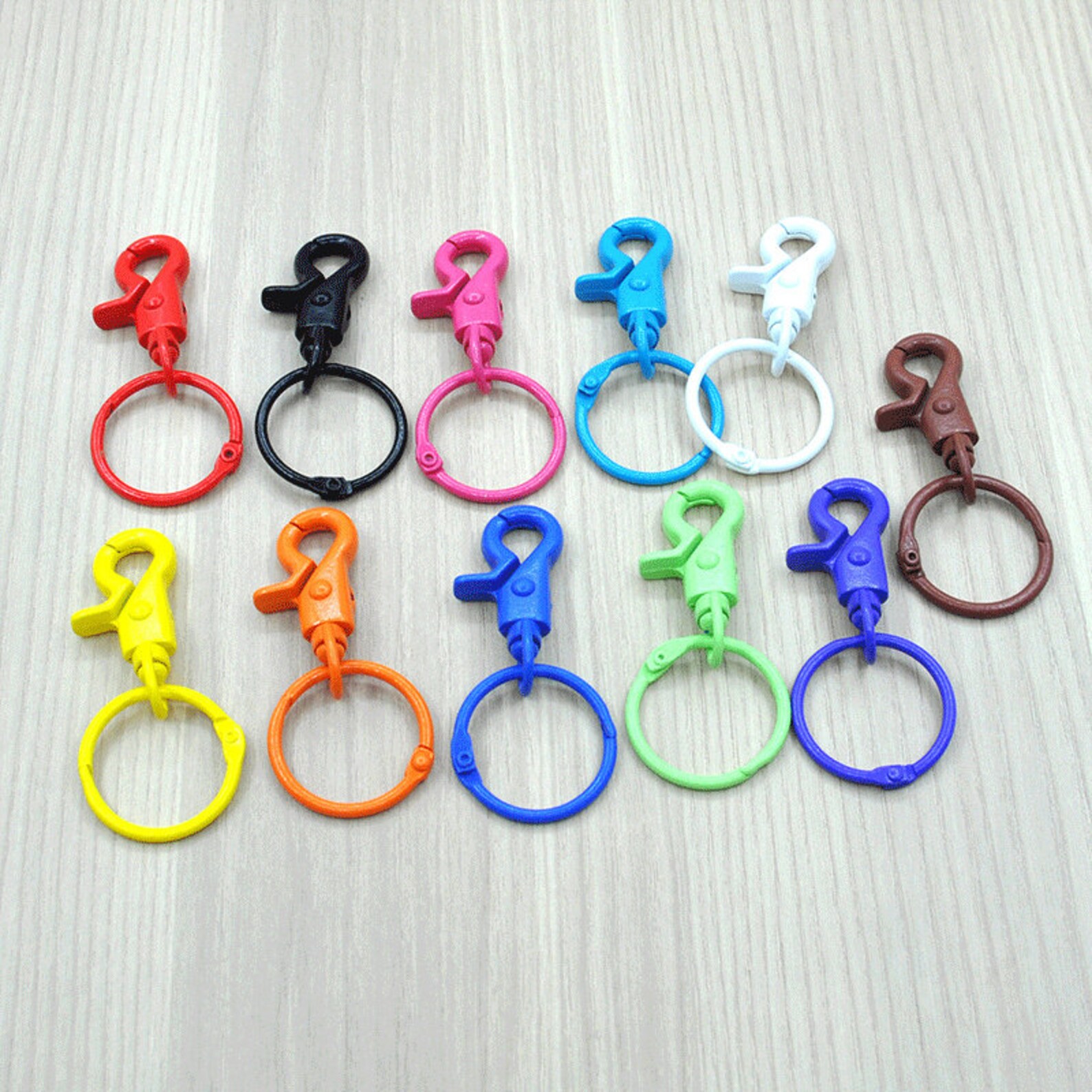Colour Key Rings，colored Keychain，color Keyring，enamel Swivel Clasp ...