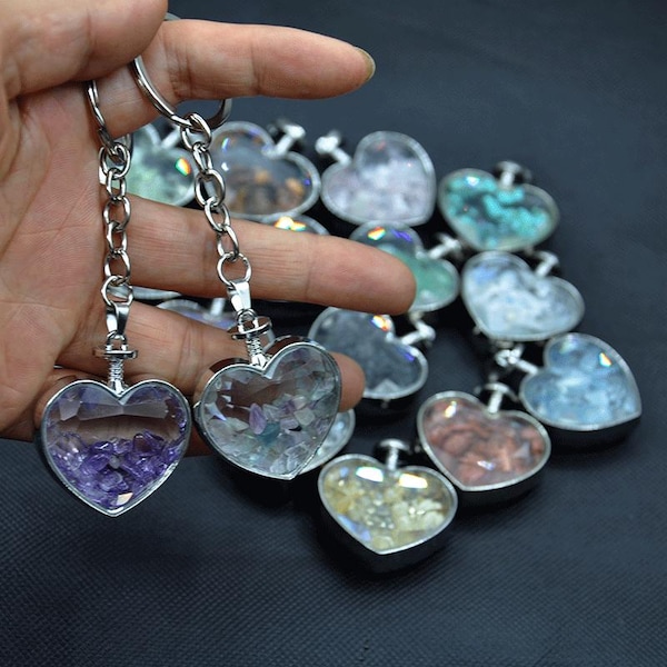 Gemstone Keychain - Etsy