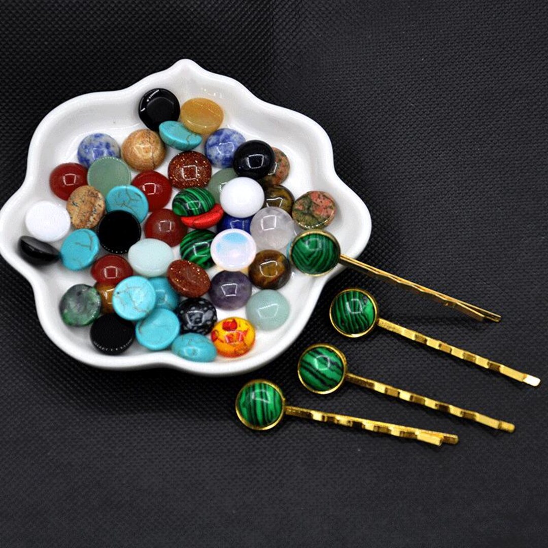 2-20pcs Natural Stone Hair Pin,bridal Hair Clip,stone Gold Hairpins ...