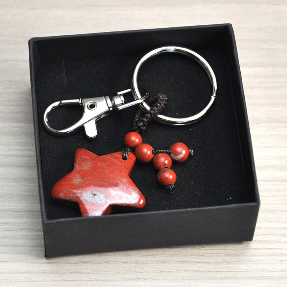 Gemstone Star Key Chain，healing Crystal，bag Accessory，macrame Quartz ...