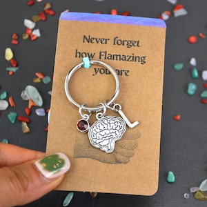 Brain Keyring,neuroscience Keyring,anatomical Brain Keychain,physiology ...