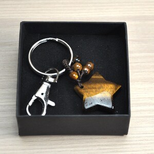 Gemstone Star Key Chain，healing Crystal，bag Accessory，macrame Quartz ...