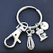 Spatula Keychain Cook Keychain Initial Spoon Keychain Foodie Gifts ...