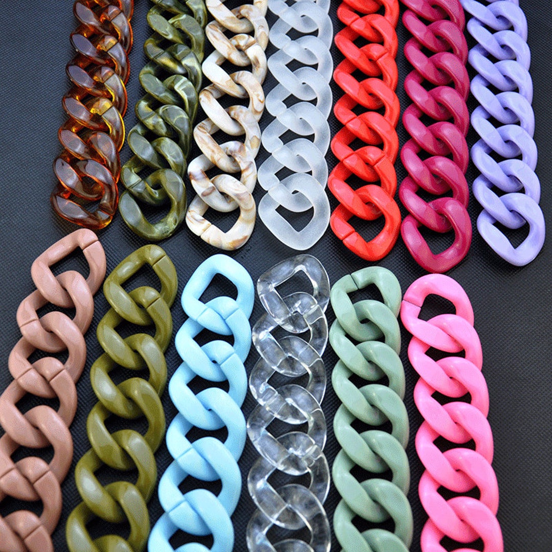 Acrylic Chain Links,40mm Marbled Chain Links,plastic Chain Connectors ...