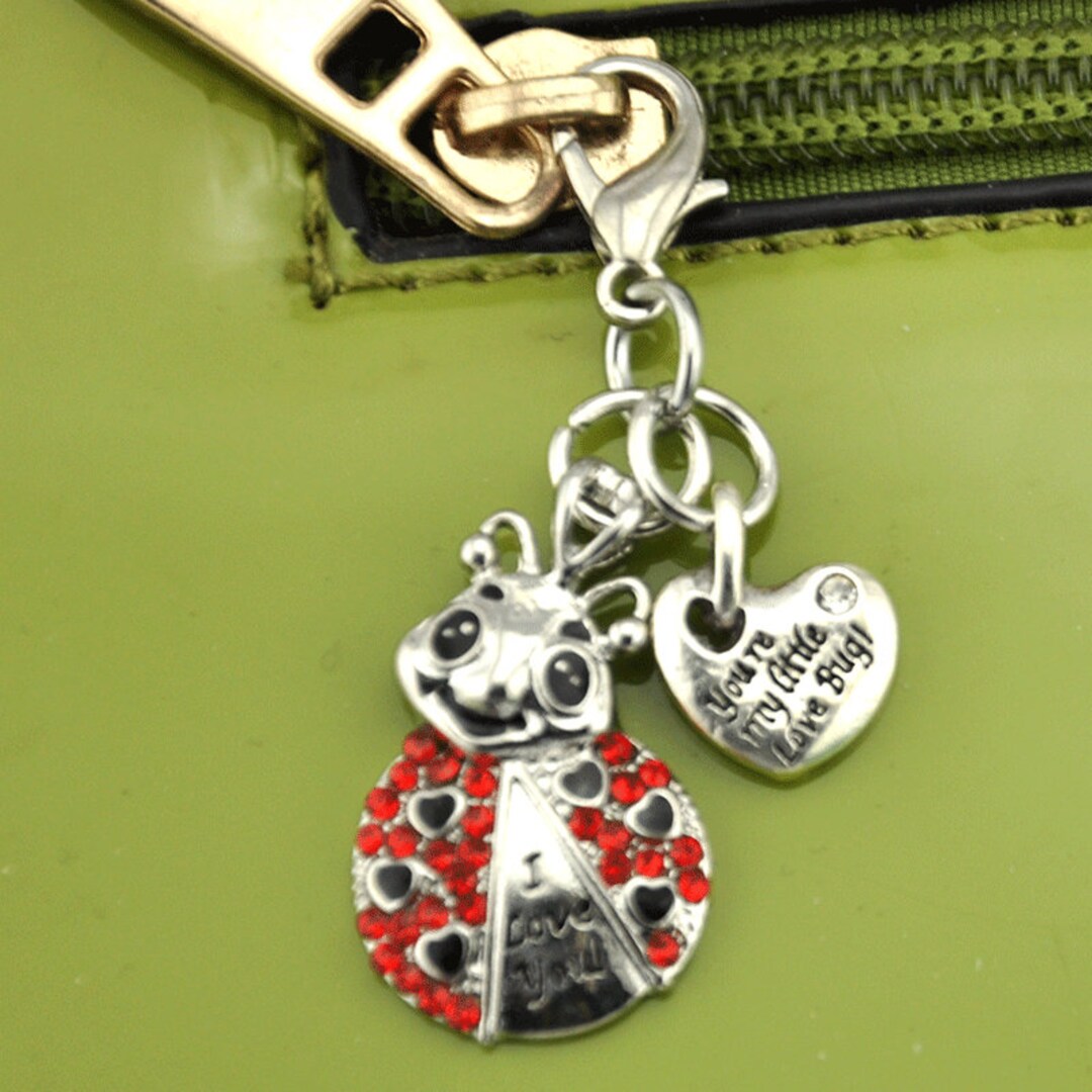 Red Crystal Siver Ladybug With Lobster Claspi Love Youyou - Etsy