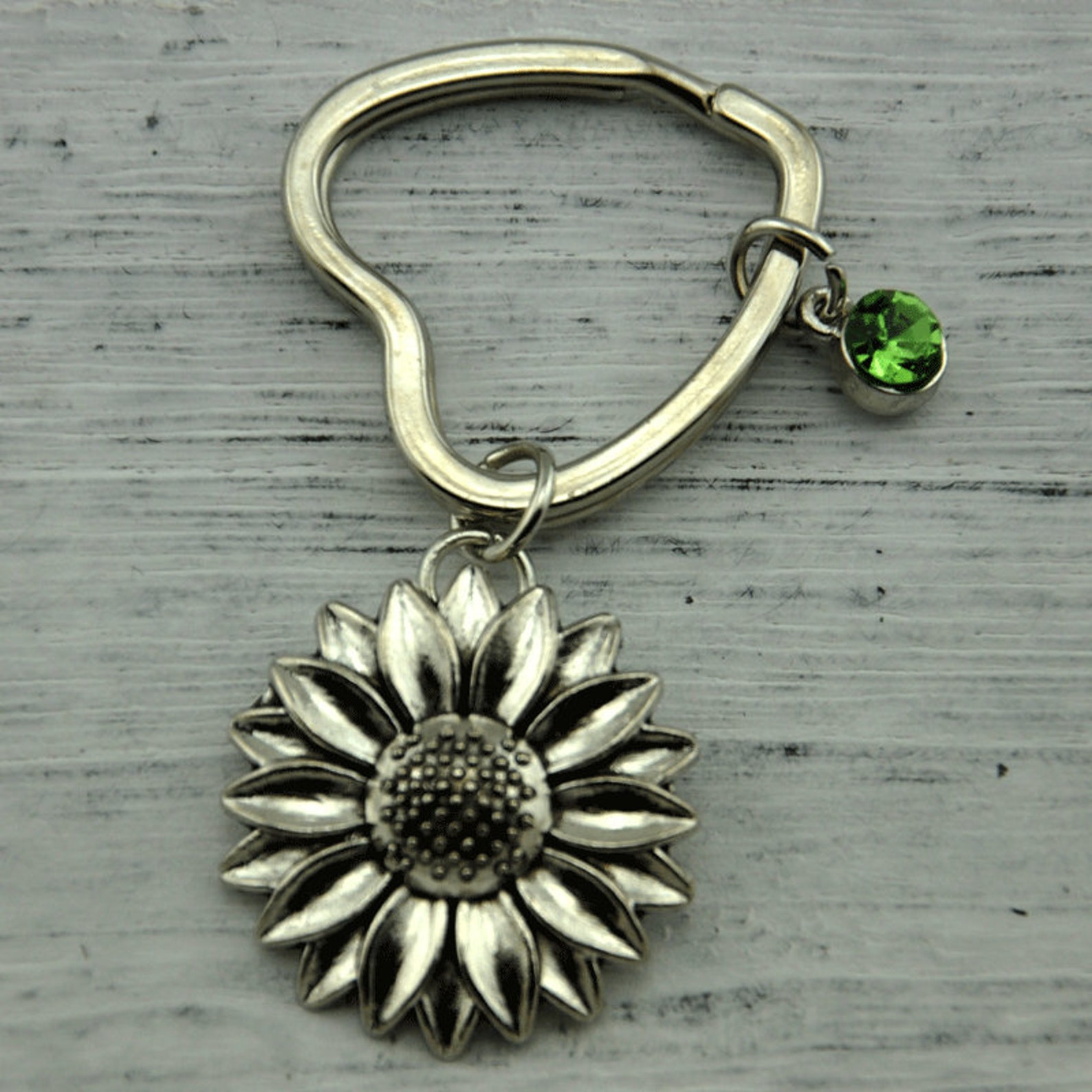 Sunflower Keychain Personalized Sunflower Keychain Sunflower - Etsy