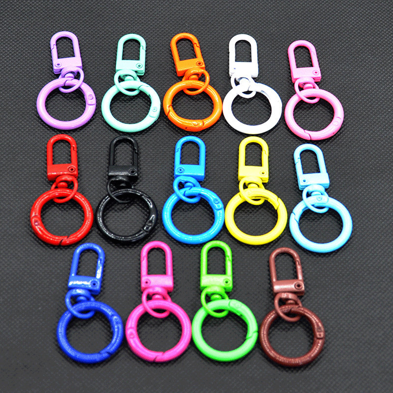 Assorted Color Clasp Hook With Round Spring Ring Clasps,round Spring ...